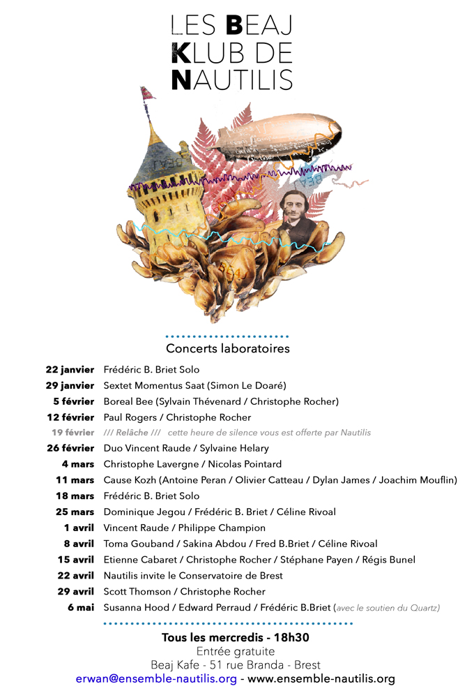 Beaj Klub : programmation Printemps 2020 – Ensemble Nautilis direction ...